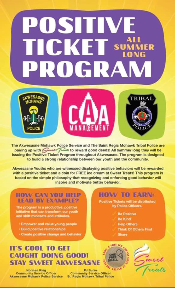 Positive Ticket Program - Akwesasne Mohawk Police Service